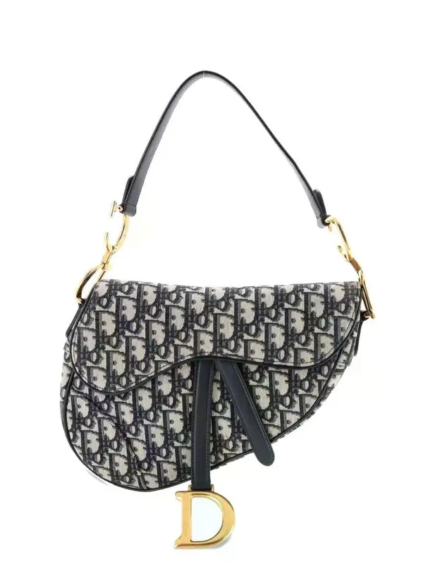 Dior Saddle Handbag Oblique Canvas Medium Shoulder Bag