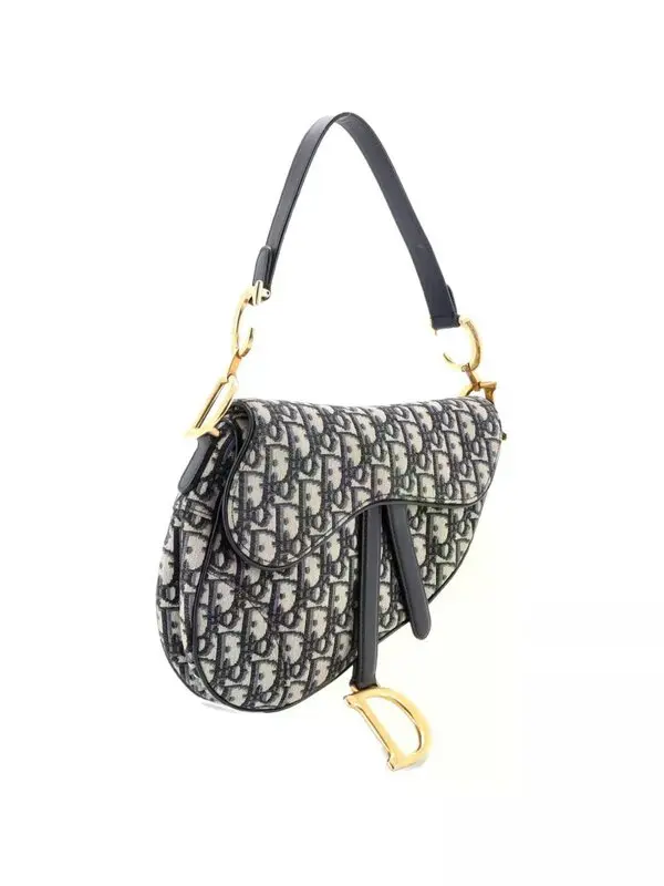 Dior Saddle Handbag Oblique Canvas Medium Shoulder Bag