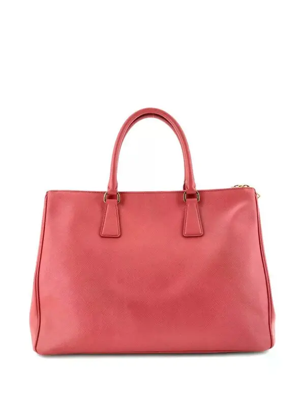 Prada Double Zip Lux Saffiano Leather Large Tote Bag - Pink