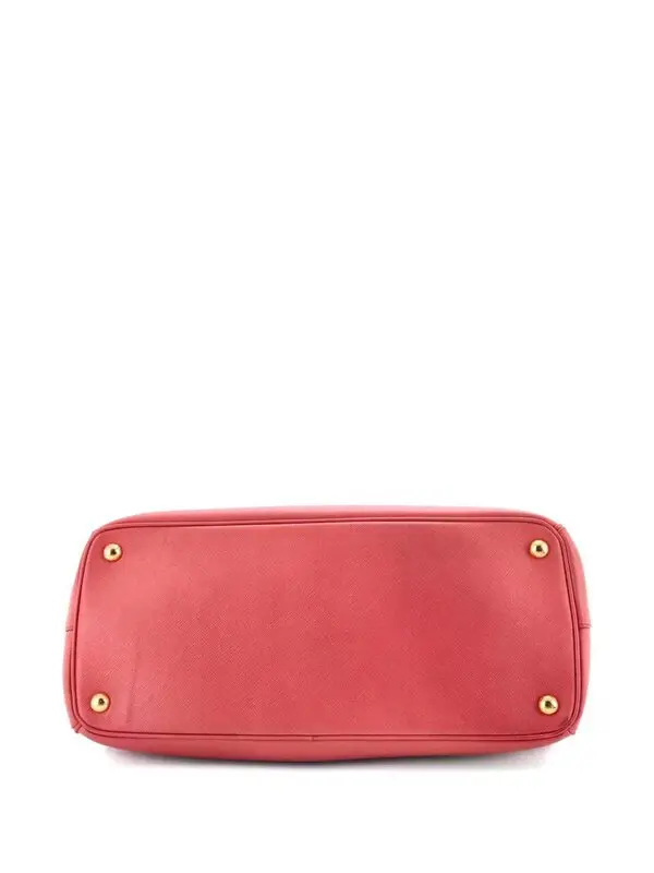 Prada Double Zip Lux Saffiano Leather Large Tote Bag - Pink