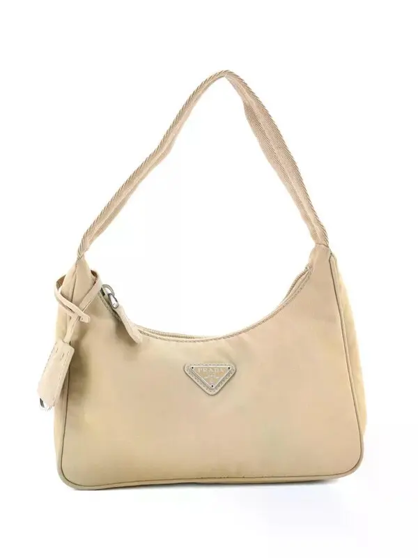Prada Re-edition 2000 Tessuto Mini Hobo Bag - Neutrals