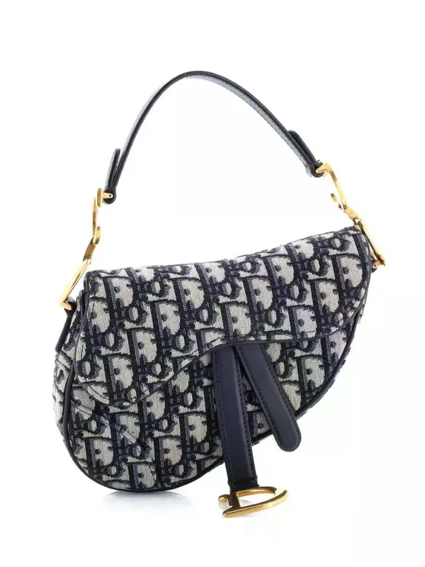 Dior Saddle Handbag Oblique Canvas Mini Shoulder Bag - Blue
