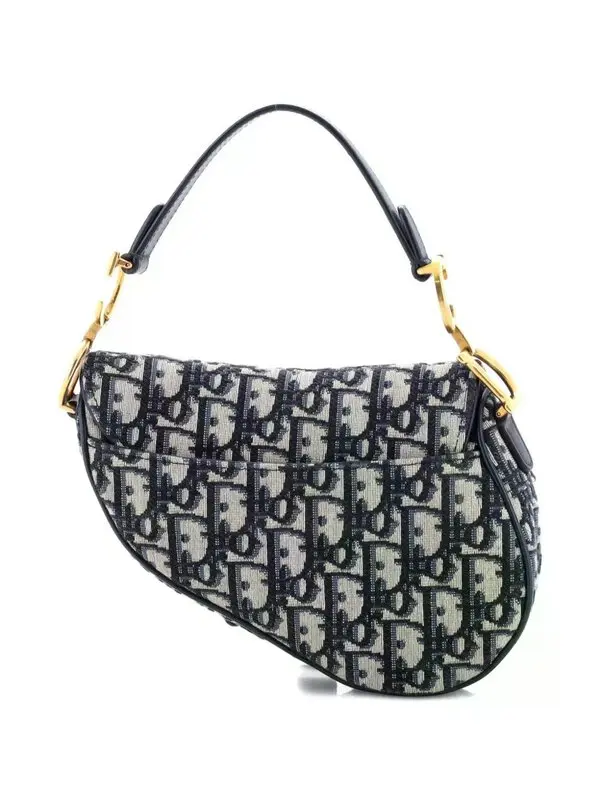 Dior Saddle Handbag Oblique Canvas Mini Shoulder Bag - Blue