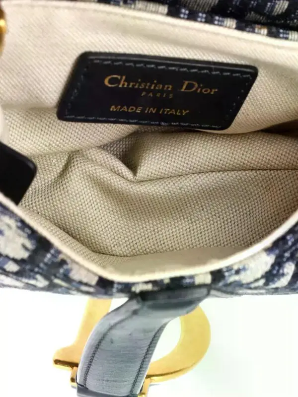 Dior Saddle Handbag Oblique Canvas Mini Shoulder Bag - Blue