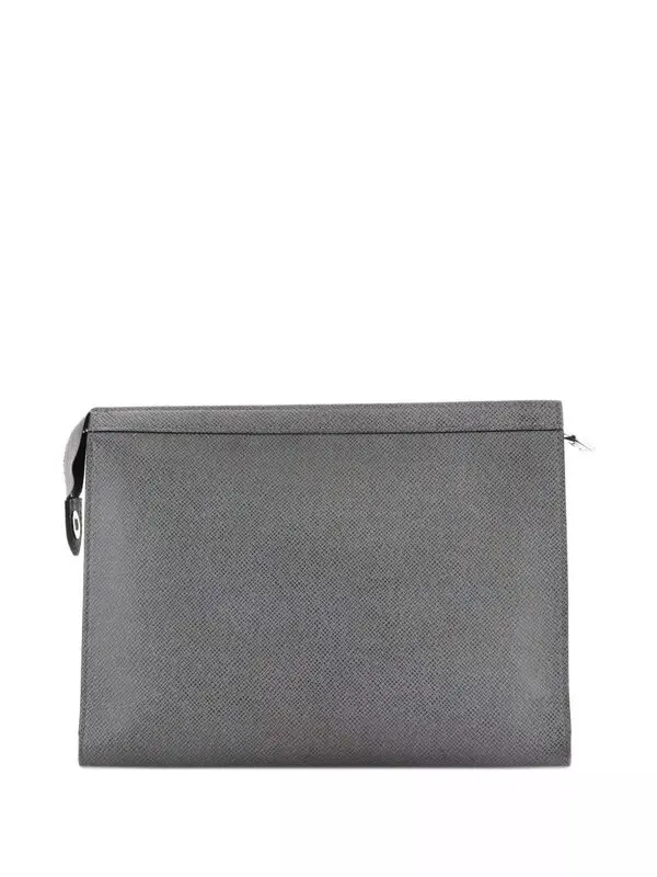 LOUIS VUITTON Pochette Voyage Panelled Taiga Leather Mm - Grey