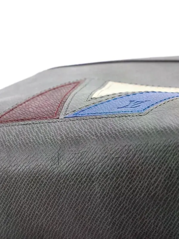 LOUIS VUITTON Pochette Voyage Panelled Taiga Leather Mm - Grey