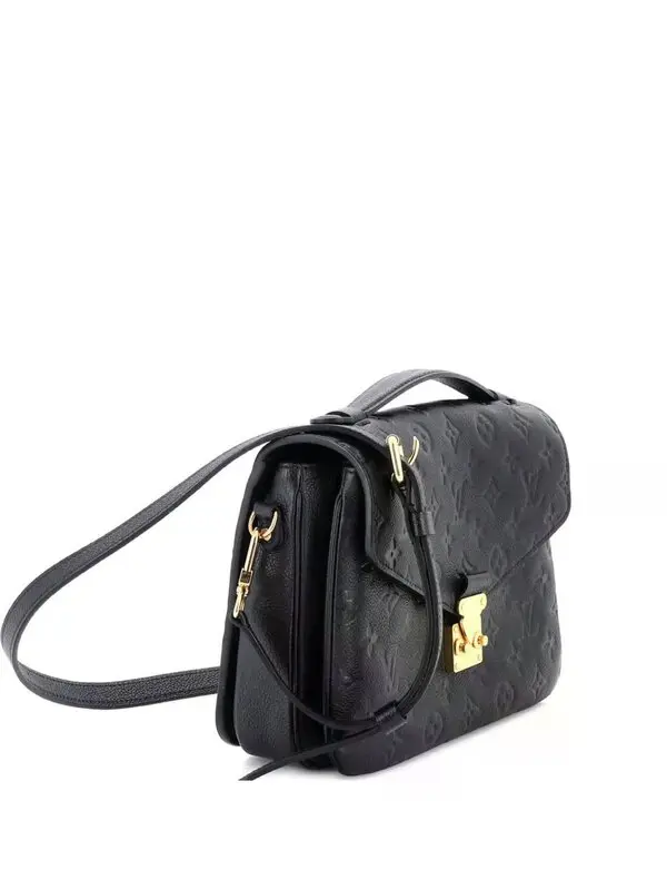 LOUIS VUITTON Pochette Metis Monogram Empreinte Leather Crossbody Bag - Black