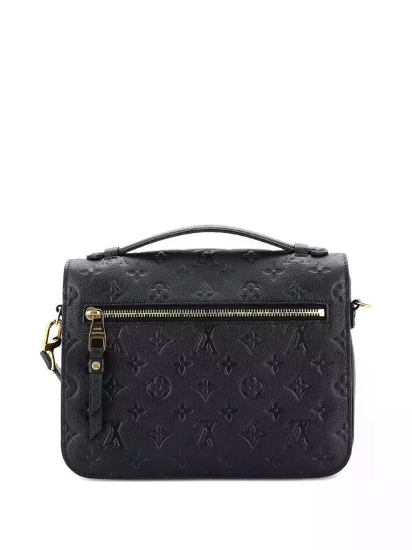 LOUIS VUITTON Pochette Metis Monogram Empreinte Leather Crossbody Bag - Black