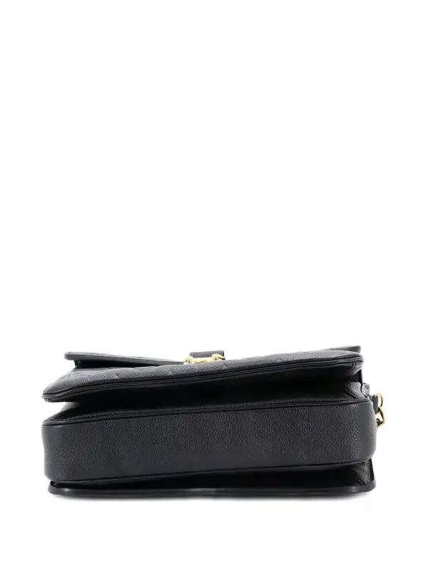 LOUIS VUITTON Pochette Metis Monogram Empreinte Leather Crossbody Bag - Black