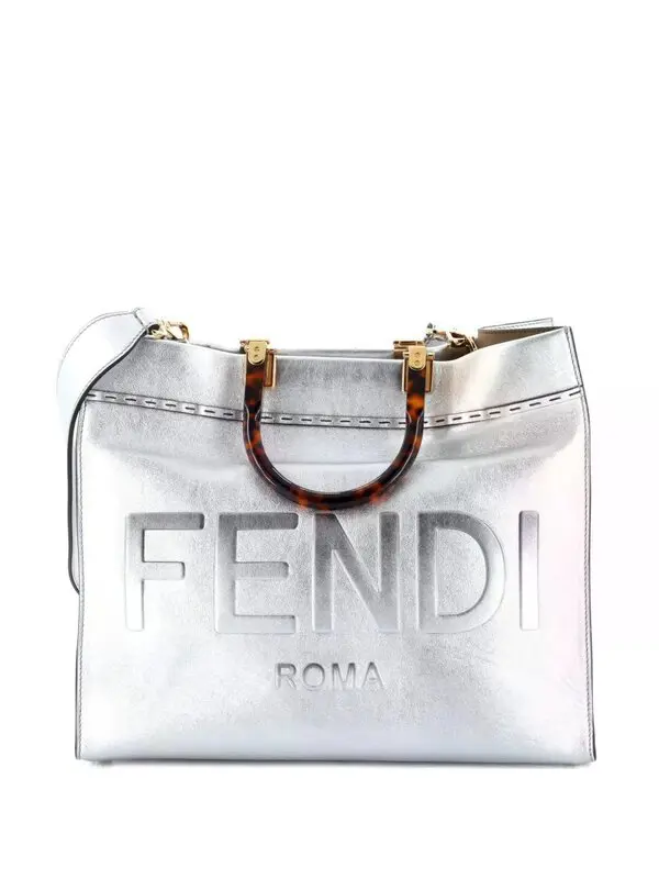 Fendi Sunshine Shopper Leather Medium Tote Bag