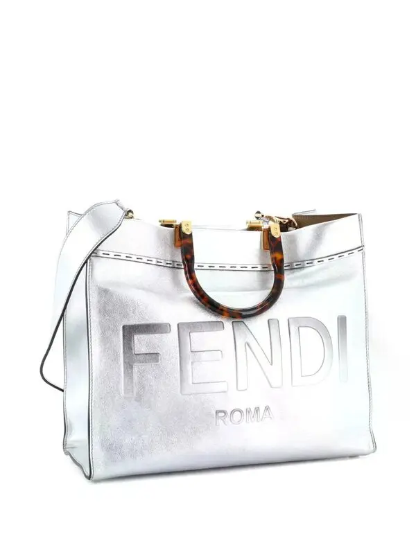 Fendi Sunshine Shopper Leather Medium Tote Bag
