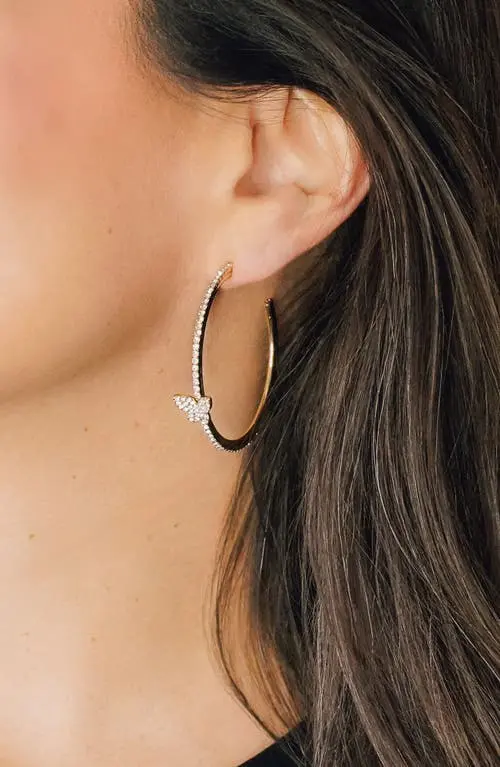 MARLYN SCHIFF Giselle Butterfly Hoop Earrings