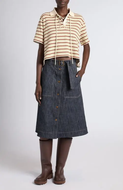 Moncler Stripe Cotton Polo - Neutral