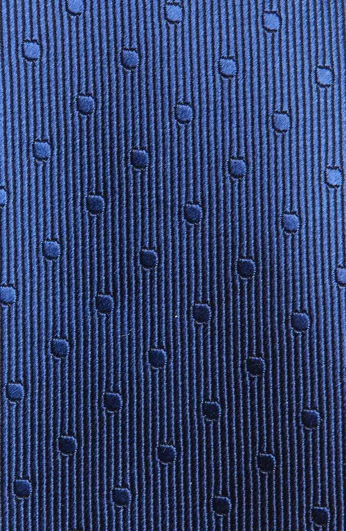 TOM FORD Polka Dot Jacquard Mulberry Silk Tie - Dark Blue
