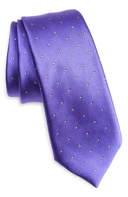 TOM FORD Polka Dot Mulberry Silk Satin Neck Tie - Ultra Violet