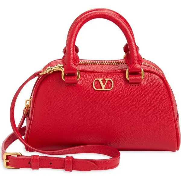 Valentino Garavani Mini Dome Vlogo Signature Top Handle Bag - Red