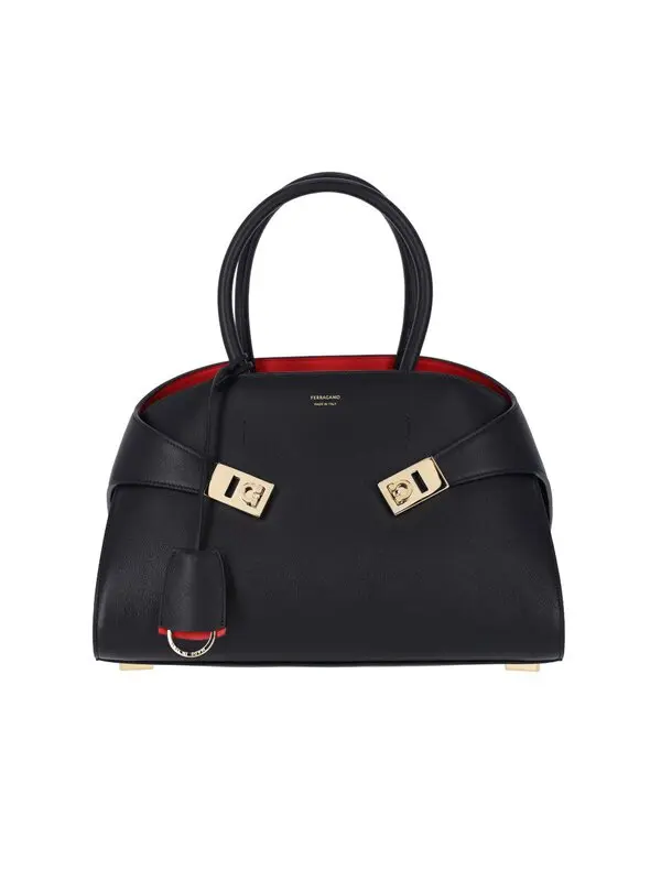 FERRAGAMO Hug Handbag - Black