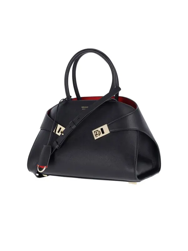FERRAGAMO Hug Handbag - Black