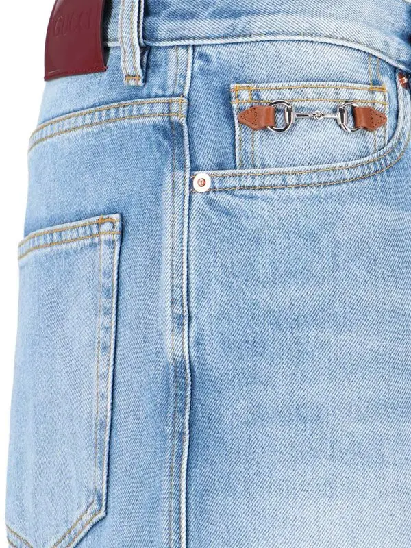 Gucci Horsebit Straight Jeans - Blue
