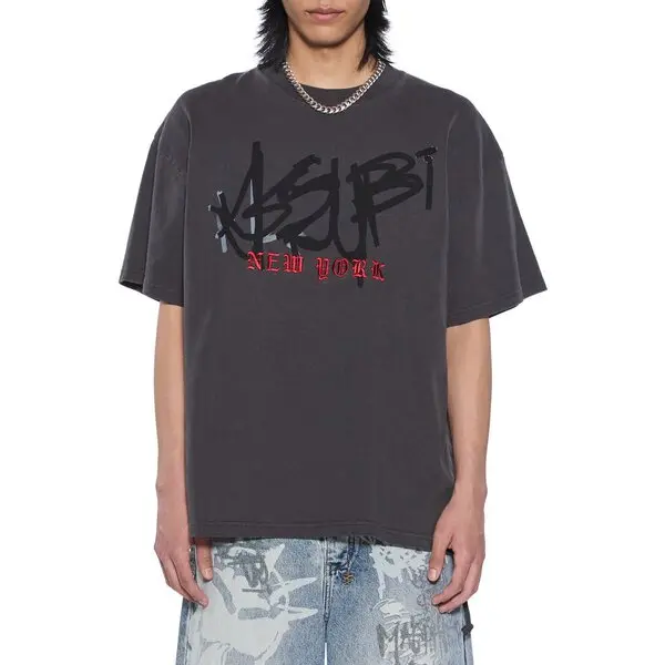 Ksubi Graff Ekcess Graphic T-shirt - Old Black