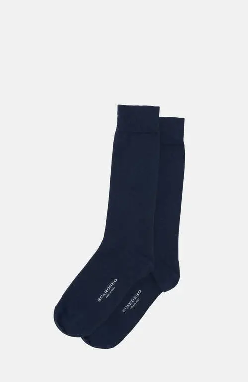 SCAROSSO Colocott Socks - Blue Navy - Cotton