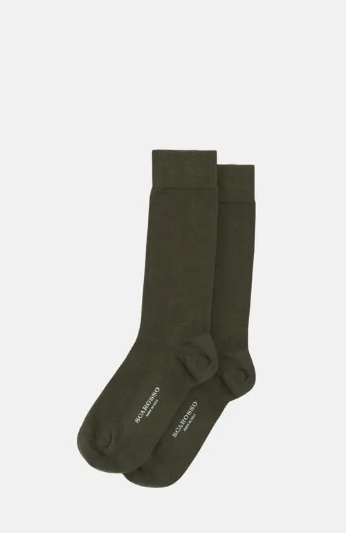 SCAROSSO Colocott Socks - Khaki - Cotton