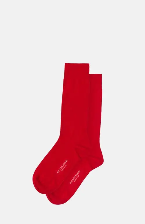 SCAROSSO Colocott Socks - Red - Cotton