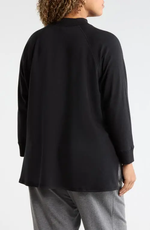 Eileen Fisher Mock Neck Terry Tunic Top