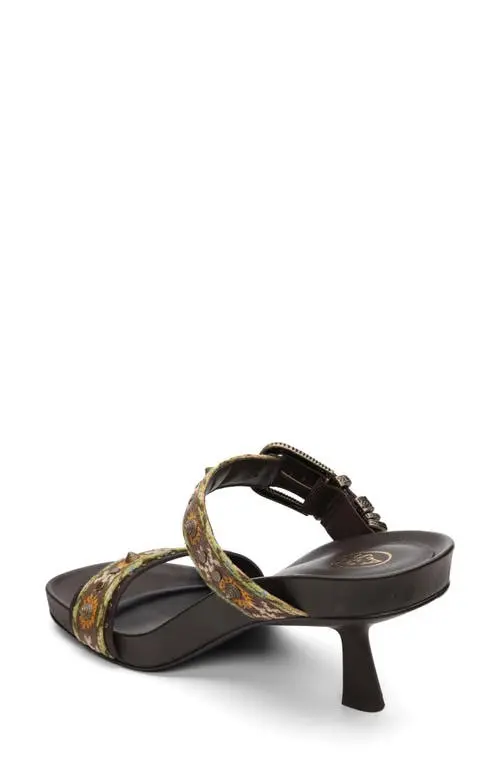 Ash Joey Embroidered Buckle Slide Sandal