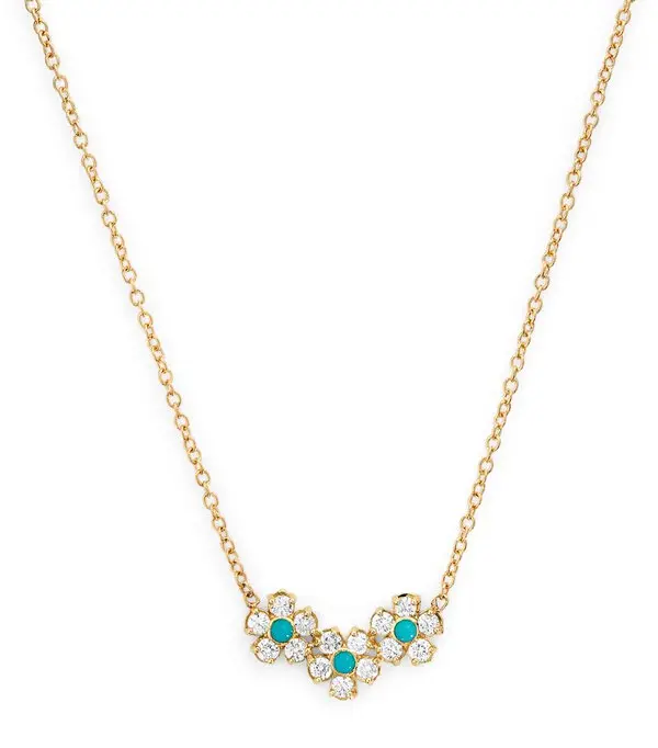 JENNIFER MEYER Mini Flower Pendant Necklace - Gold