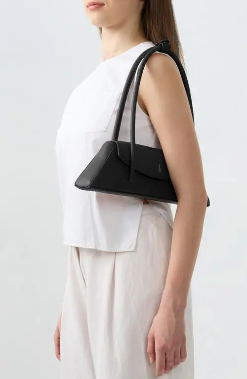 BEHNO Diana Leather Shoulder Bag - Black