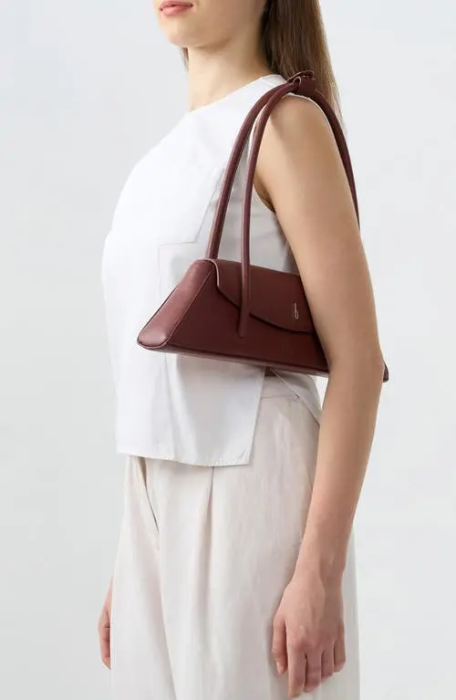 BEHNO Diana Leather Shoulder Bag - Brick