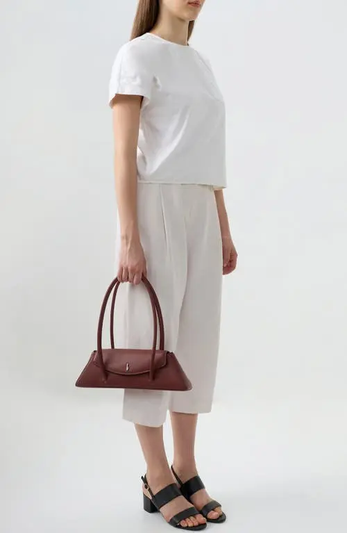 BEHNO Diana Leather Shoulder Bag - Brick