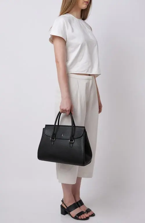 BEHNO Large Coco Pebble Leather Satchel