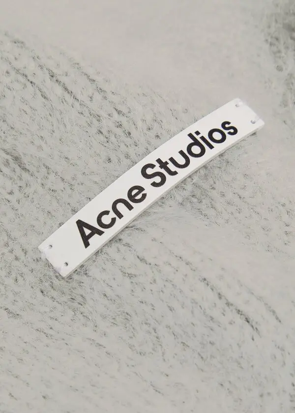 Acne Studios Hooded Brushed Mohair-blend Scarf - Grey