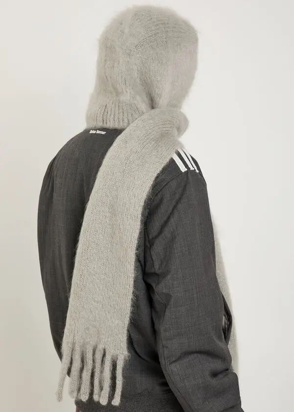 Acne Studios Hooded Brushed Mohair-blend Scarf - Grey