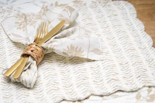 C&F HOME Carmella Fields 100% Cotton Quilted Single Cloth Napkin