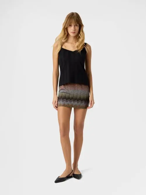 Missoni Sleeveless Zigzag Knit Top - Black