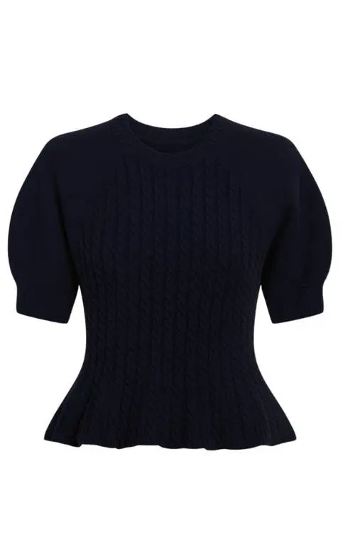 Rebecca Taylor Ella Knit Sweater - Navy