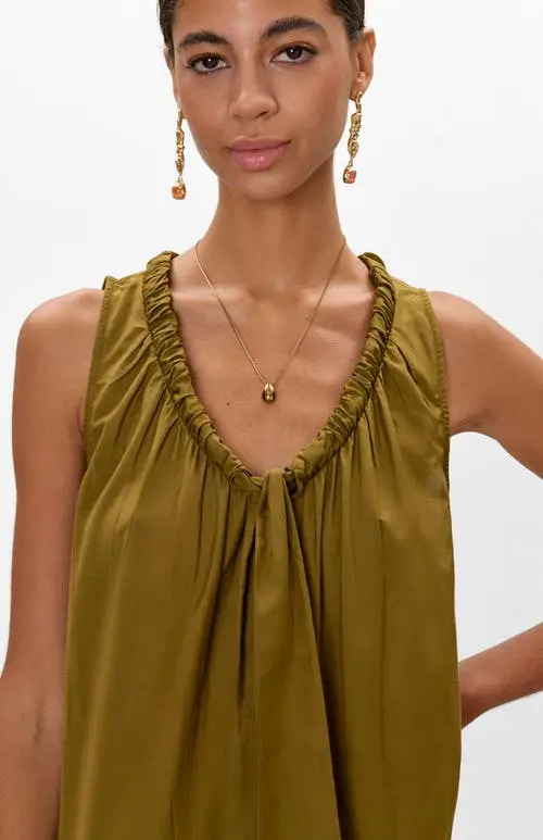 Rebecca Taylor Lilou Sleeveless Maxi Dress - Leaf Green