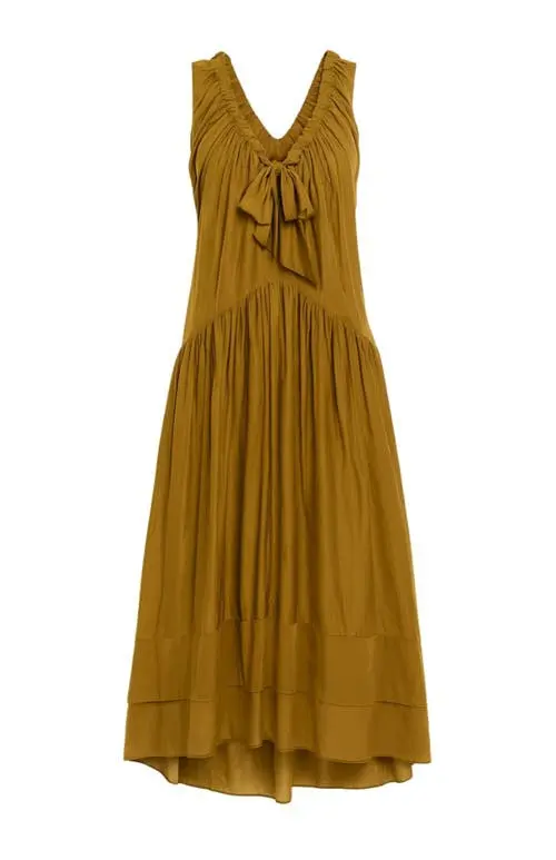 Rebecca Taylor Lilou Sleeveless Maxi Dress - Leaf Green