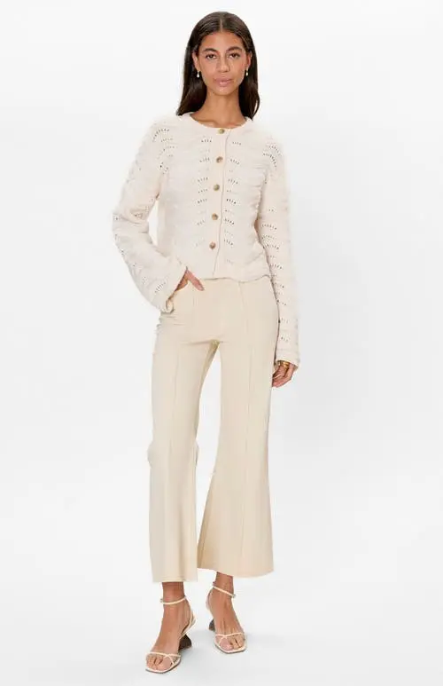 Rebecca Taylor Rem Knit Cardigan - Ivory