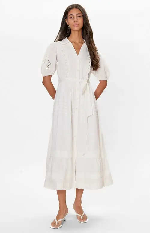 Rebecca Taylor Lorelai Shirt Dress - Ivory