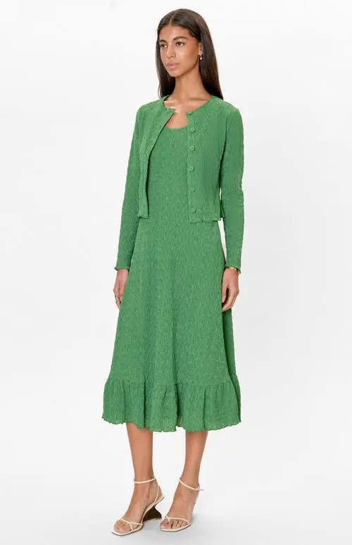 Rebecca Taylor Taryn Knit Cardigan - Forest Green
