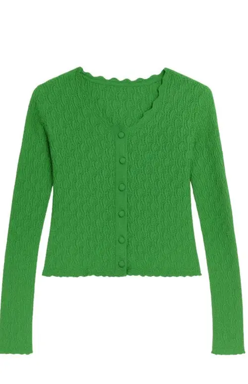 Rebecca Taylor Taryn Knit Cardigan - Forest Green