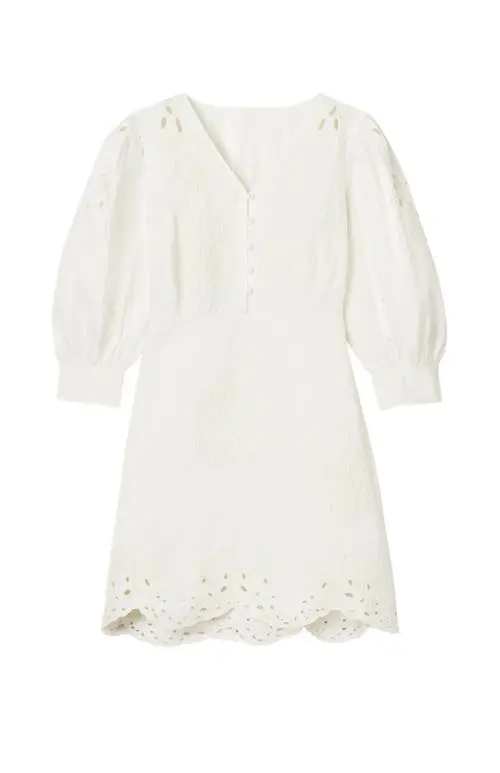 Rebecca Taylor Rachelle Button Front Mini Dress