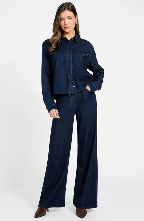 Guess Blossom Drawstring Wide-leg Jeans