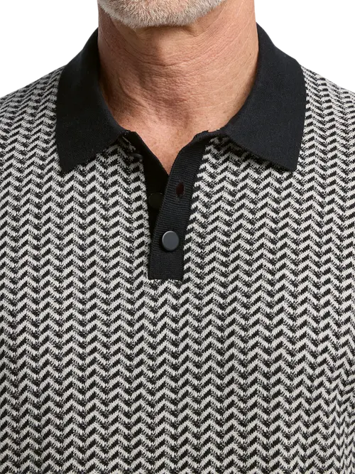 PAUL FREDRICK Cotton Three-button Polo
