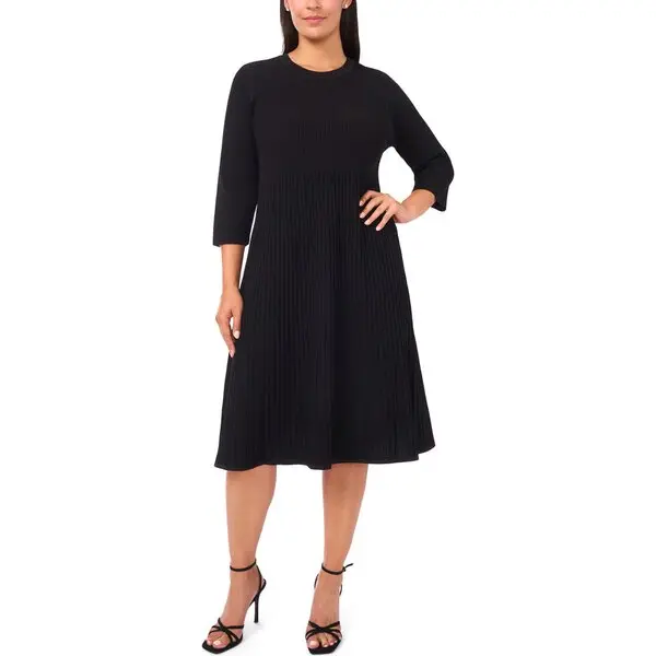 Halogen Ribbed Fit & Flare Sweater Dress