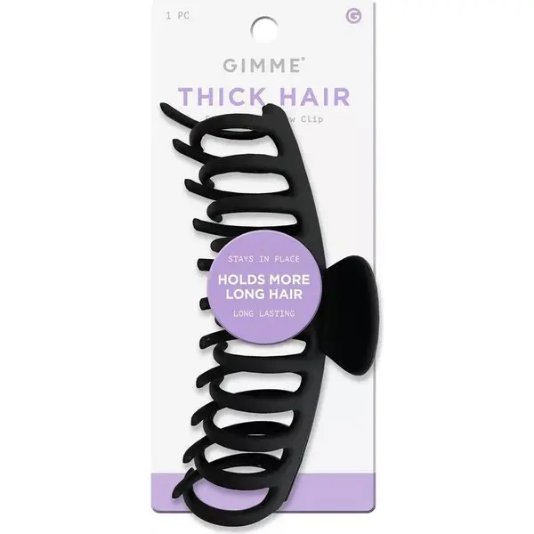 GIMME BEAUTY Xl Barrel Claw Clip For Thick Hair - Black